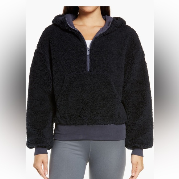 ALO Yoga | Jackets & Coats | Alo Streetside Half Zip Fleece Hoodie ...